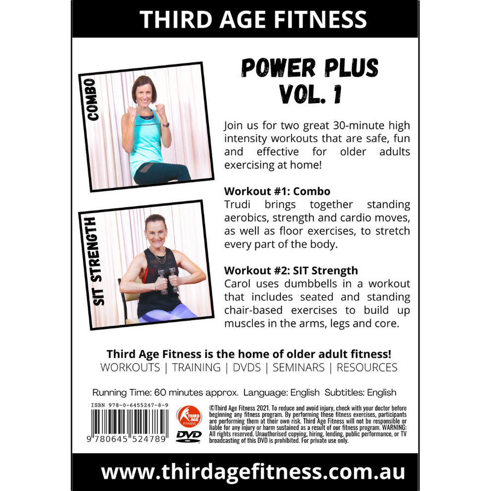 Power Plus Vol. 1 - Home exercise DVD for older adults and seniors ...