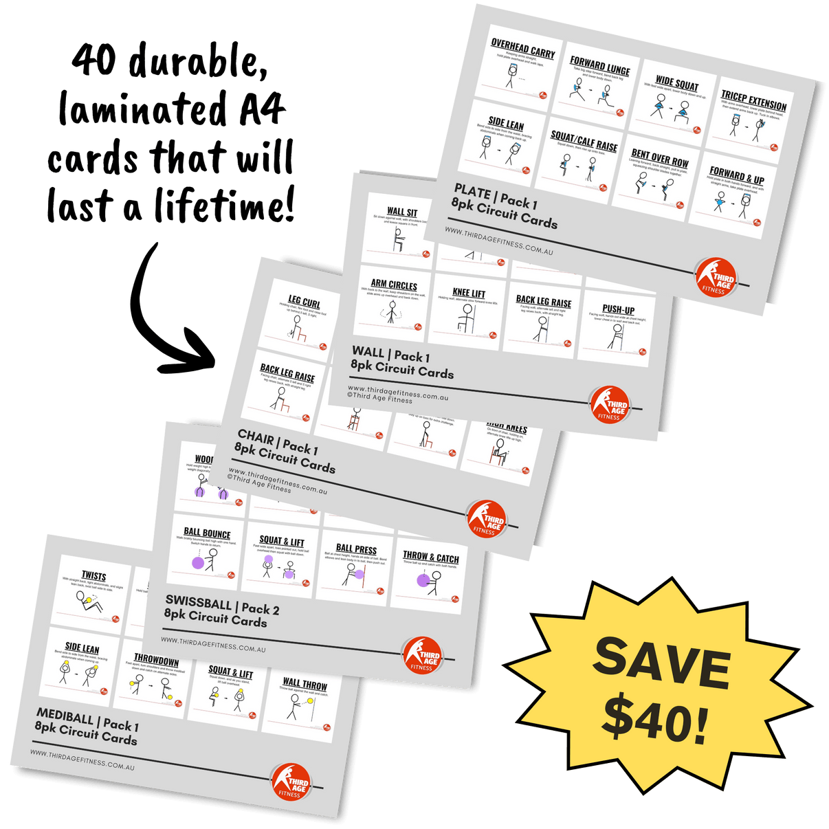 Circuit Card Starter Pack for fitness instructors – Third Age Fitness