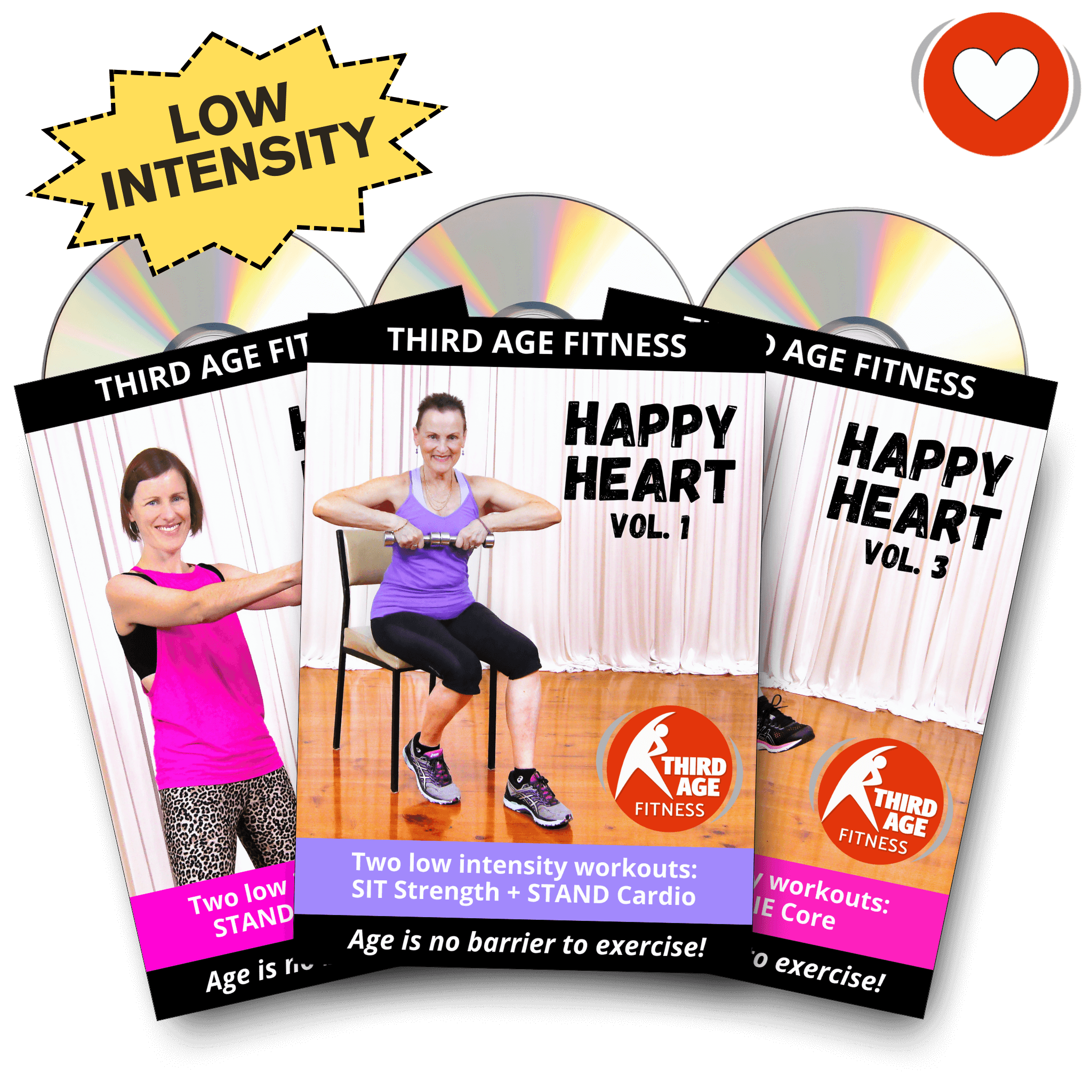 Happy Heart Bundle #1 - Home exercise DVDs for seniors – Third Age Fitness