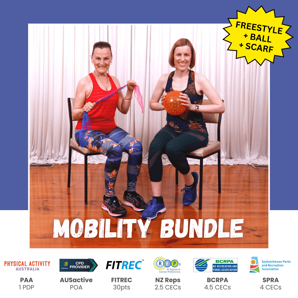 Mobility Bundle #1 Freestyle, Ball & Scarf Exercises for Older Adults ...