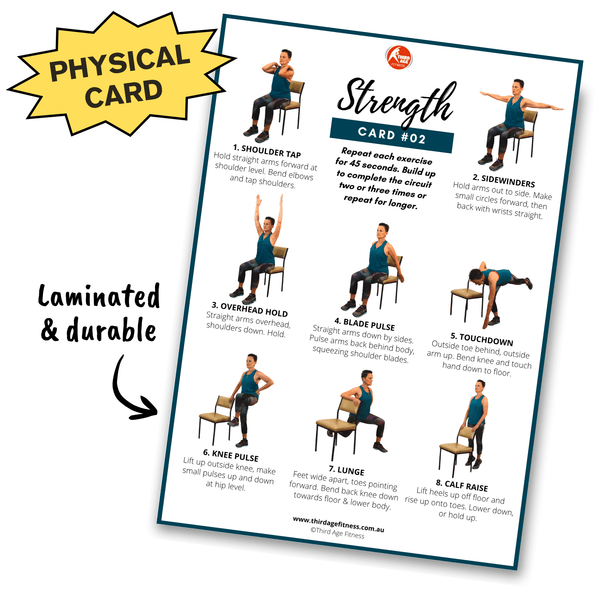 Strength Reference Card #02 - Home exercises for seniors and older ...