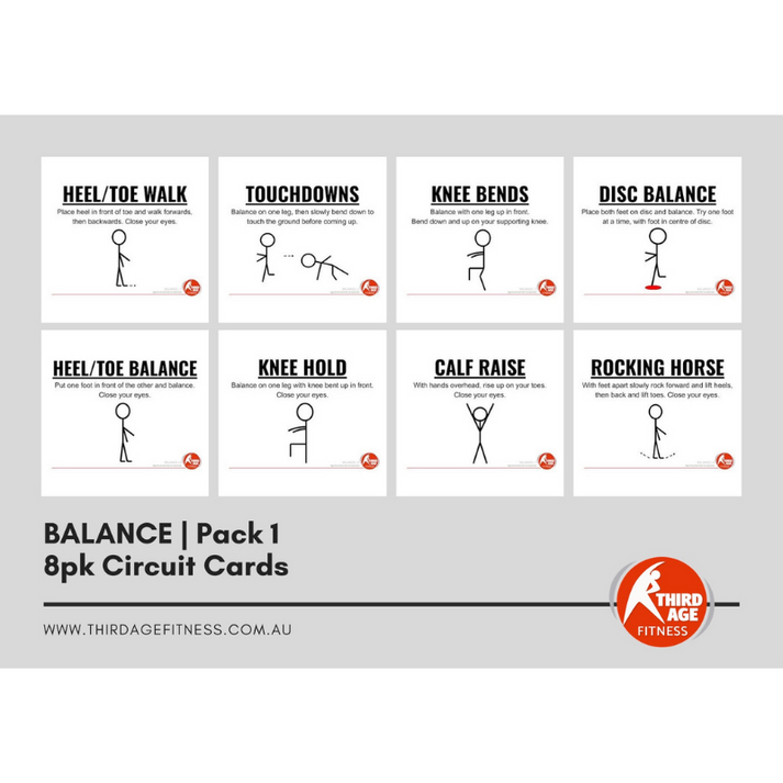 Balance Circuit Card Pack #1 for group fitness instructor classes ...