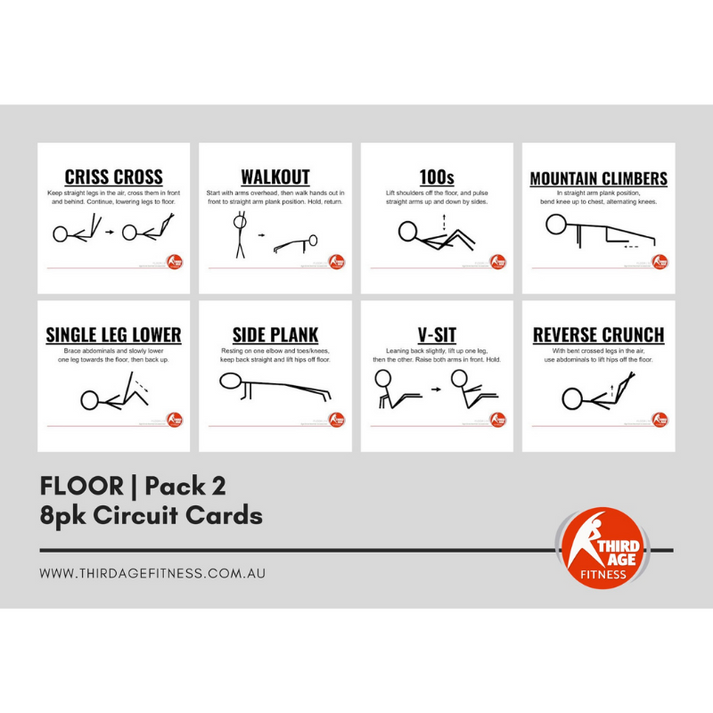 Floor Circuit Card Pack #2 for group fitness instructor classes – Third ...