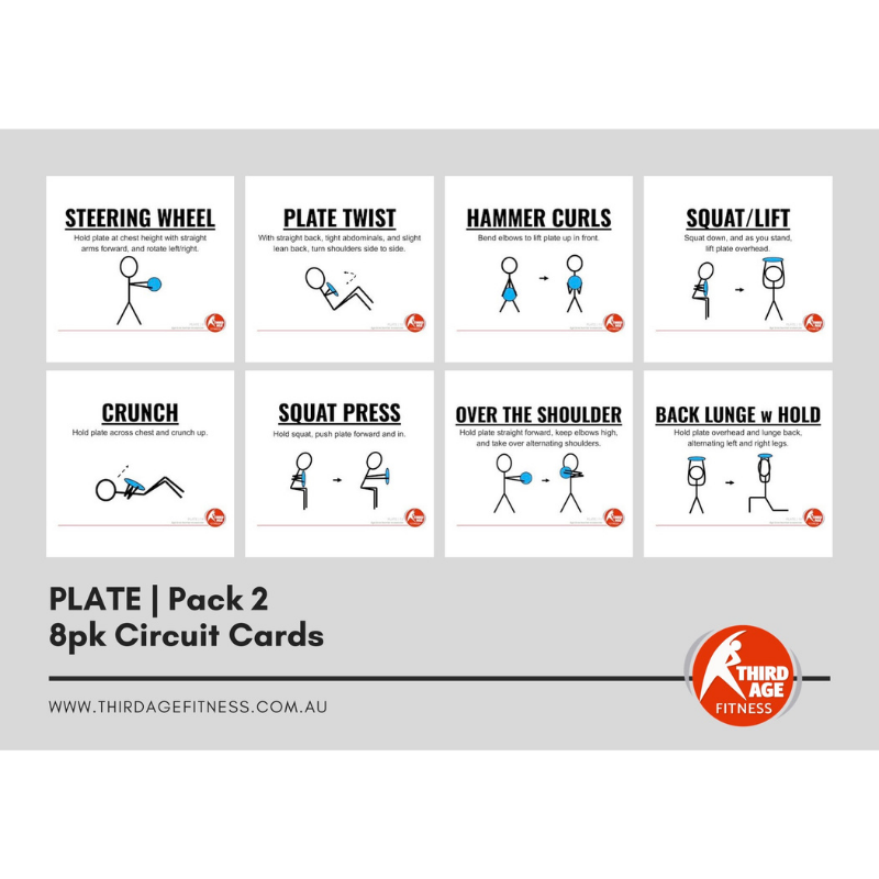 Plate Circuit Card Pack #2 for fitness instructors – Third Age Fitness